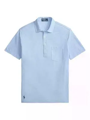 Polo Ralph Lauren Piqué Chest-pocket Linen Polo Shirt - Blue