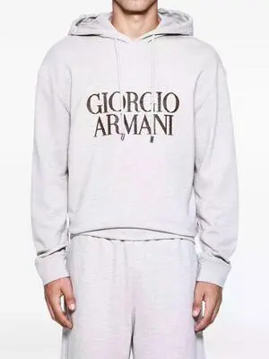 Giorgio Armani Logo Drawstring Hoodie