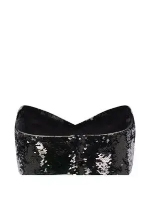 Simone Rocha Sequin Embellished Strapless Top