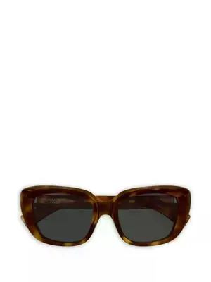 Saint Laurent Rectangle-frame Tortoiseshell Sunglasses - Brown