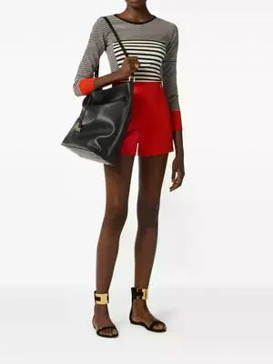 Elisabetta Franchi Striped Knit Top - Red
