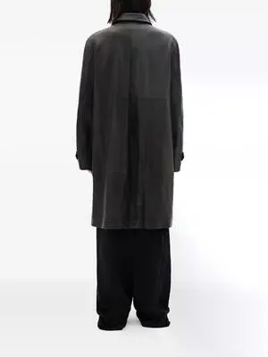 ANN DEMEULEMEESTER Leather Single-breasted Coat