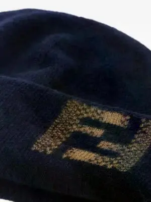 Fendi Ff-motif Wool Beanie