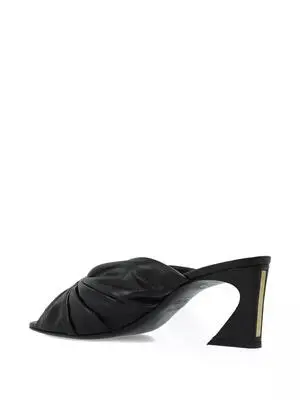 Fendi Arco Twisted-upper Leather Sandals - Black