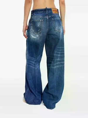 Dsquared2 Distressed Wide-leg Jeans