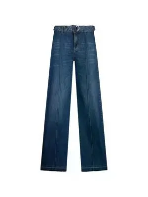 Liu Jo Braided Belt Flared Jeans - Blue