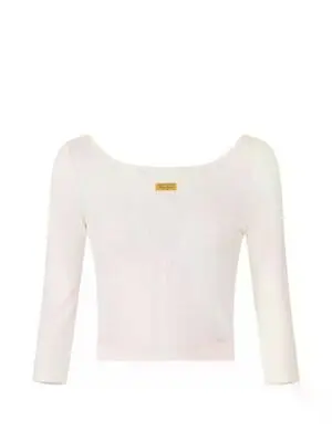 Elisabetta Franchi Logo-plaque Knit Top
