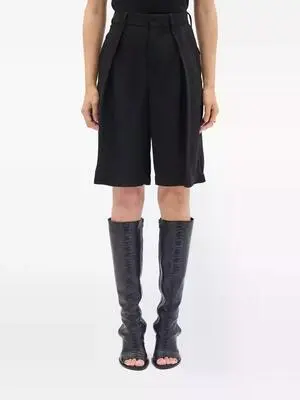 ANN DEMEULEMEESTER Pleated High-waisted Shorts
