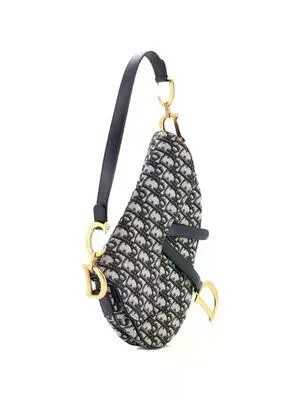Dior Saddle Handbag Oblique Canvas Medium - Blue