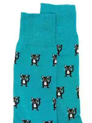 Paul Smith Miro Cat Socks - Blue