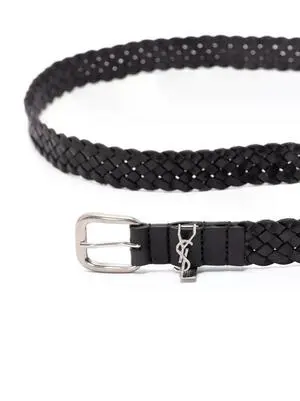 Saint Laurent Braided Leather Belt