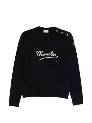 Moncler Crew-neck Sweater With Button Details