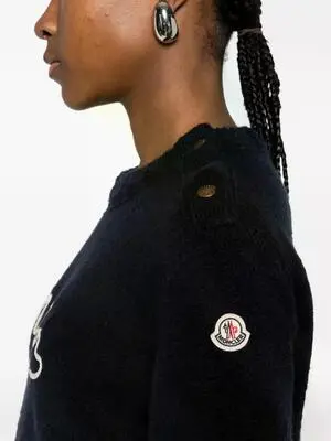 Moncler Crew-neck Sweater With Button Details