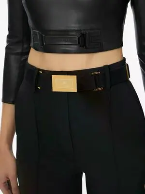 Elisabetta Franchi Belted Trousers - Black