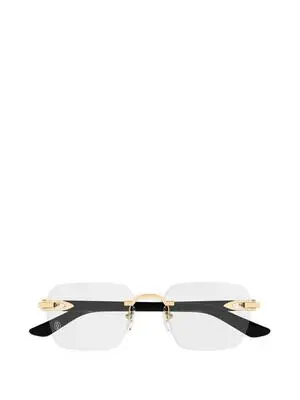 CARTIER Rectangle-frame Glasses - Gold