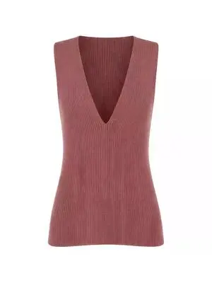 Rick Owens Ribbed V-neck Tank