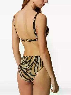 TWINSET Zebra-print Underwired Bikini Top
