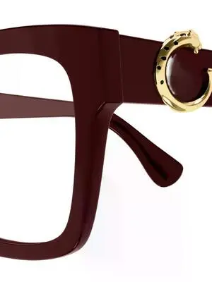 Cartier Square Frame Glasses - Red