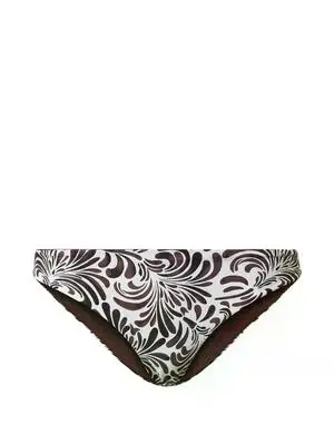 TWINSET Botanical-print Bikini Bottom - White