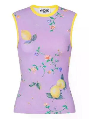 Moschino Floral-print Vest - Purple