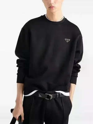 Prada Technical Cotton Relaxed Fit Sweatshirt
