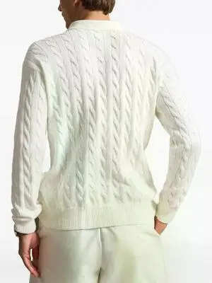 Polo Ralph Lauren Cable-knit Polo-collar Sweater - Neutrals