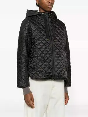 Max Mara Quilted Hooded Jacket - Black
