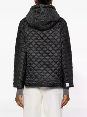 Max Mara Quilted Hooded Jacket - Black