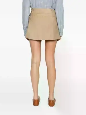 DUNST Belt Loops Short Skirt - Neutrals