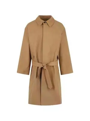 HED MAYNER Buttoned Belted Coat