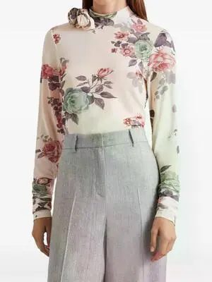 Marella Floral-print Long-sleeve Top