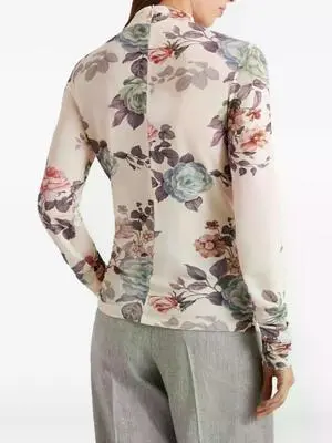 Marella Floral-print Long-sleeve Top