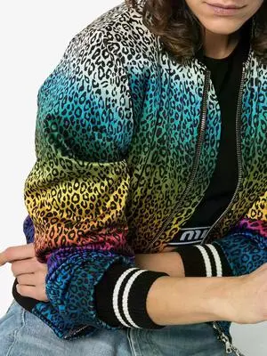 Amiri Leopard Rainbow Bomber Jacket