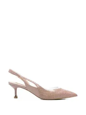 Liu Jo Lizard-skin Effect Slingback Pumps