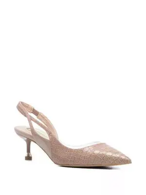 Liu Jo Lizard-skin Effect Slingback Pumps
