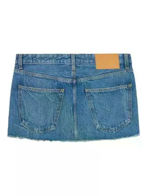 Alanui Fringed-detail Mini Denim Skirt