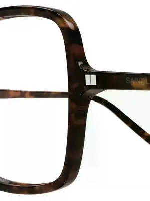Saint Laurent Square Frame Eyeglasses - Brown