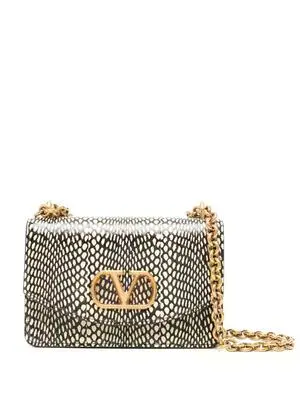 Valentino Garavani Vlogo Signature Chain Shoulder Bag - Black