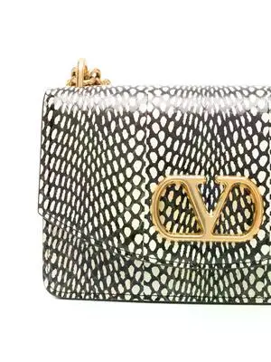 Valentino Garavani Vlogo Signature Chain Shoulder Bag - Black