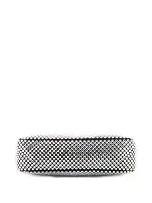 Prada Re-edition 2000 Crystal Embellished Mini Hobo Bag - Black