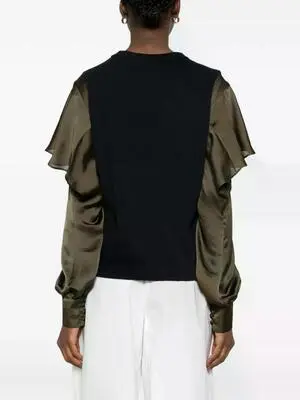 Sacai Ruffled Long-sleeve Blouse