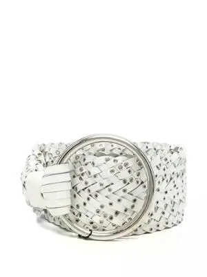 Gianfranco Ferre 2000s Leather Belt - White