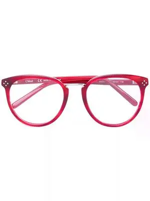 Chloé Round Frame Eyeglasses - Red