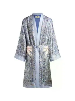 Etro Paisley-print Dressing Gown - Blue