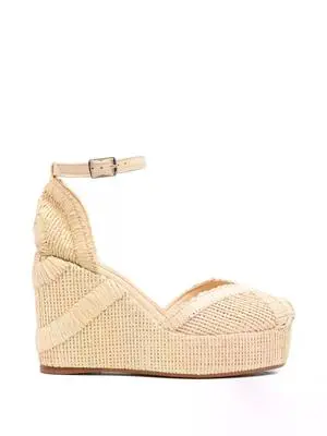 CastaÑer Woven Ankle Strap Platform Sandals