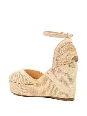 CastaÑer Woven Ankle Strap Platform Sandals