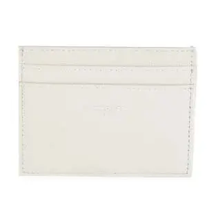 Saint Laurent Grain De Poudre Credit Card Case - White