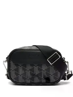 Lacoste Geometric Pattern Cross Body Bag - Black