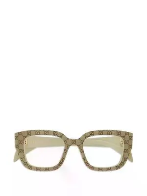 Gucci Gg2021o Patterned Eyeglasses - Neutrals