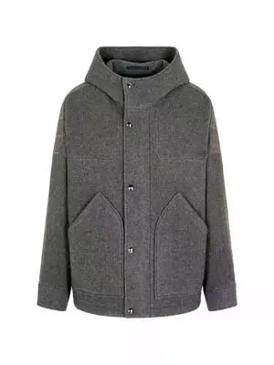 Giorgio Armani Hooded Buttoned Pea Coat